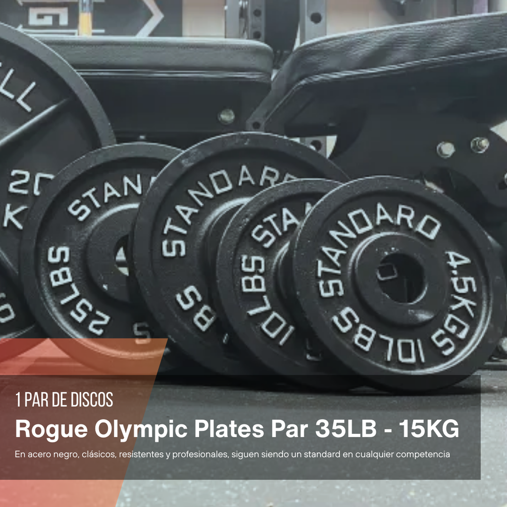 Paquete Starter Kit 35 ( 1 barra Olímpica 20Kg / 1 Par de Discos Olímp ...