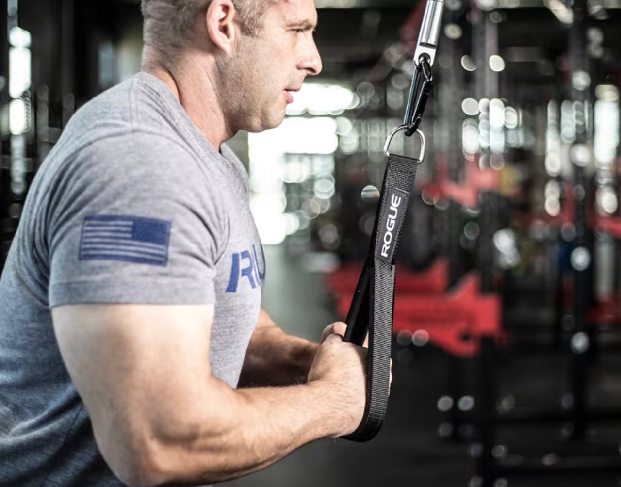 Rogue Tricep Strap - Black - Agarre para polea – Iron Equipment ...